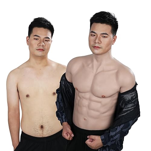 Minaky Silicone Muscle Suit Male Chest Realistic Fake Muscle Belly for ...