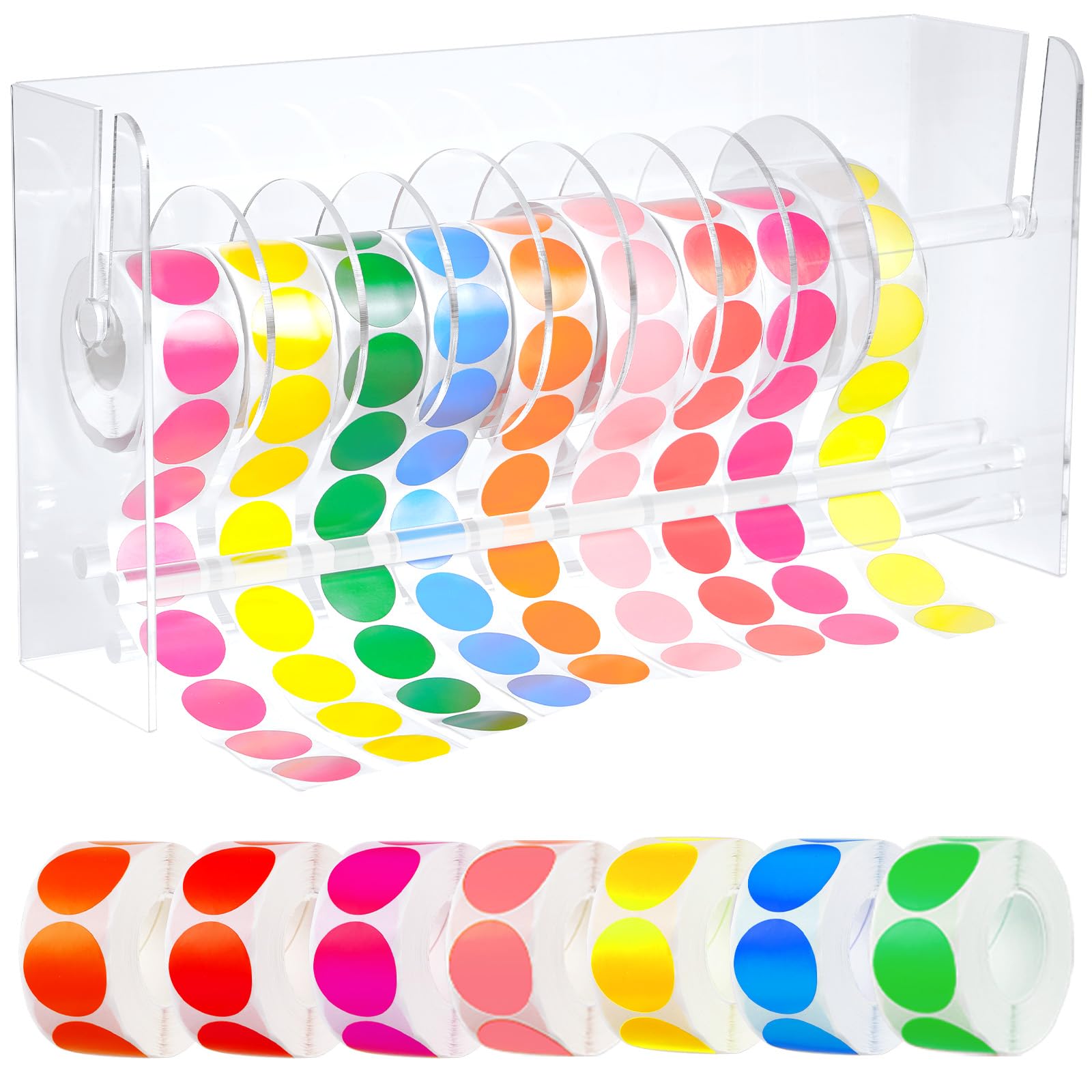 FACULX 9 Disks Sticker Holder?Adjustable Label Holder Label Roll Holder ...