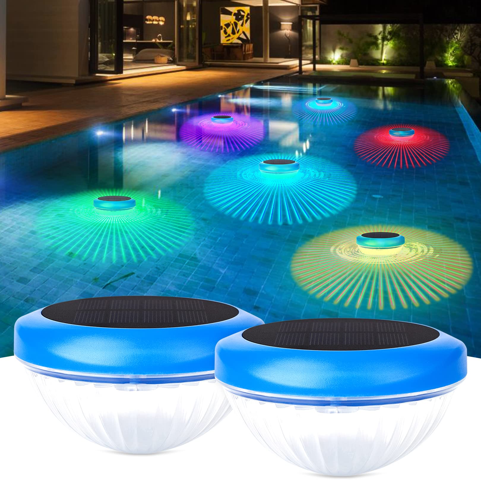 Mua Floating Pool Lights, Solar Pool Lights with RGB Color Changing ...
