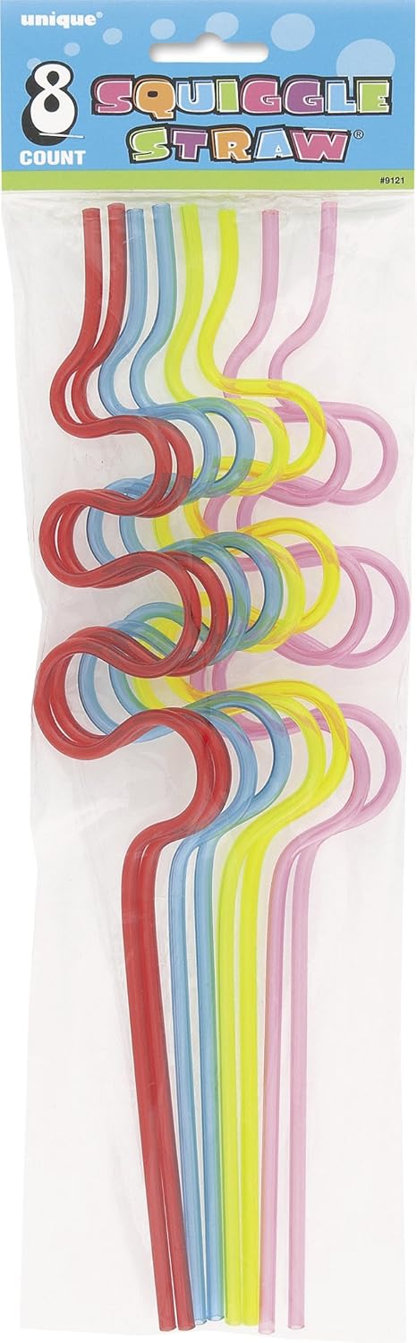 Plastic Squiggle Silly Straws, Assorted 8ct: Amazon.ca: Home & Kitchen