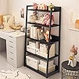 Amazon.com: IOTXY 5-Tier Ladder Shelf Bookcase - Wood and Metal Modern ...