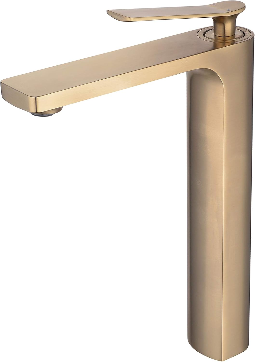 Bathroom Counter Top Taps Single Handle Golden Brushed Brass Basin ...