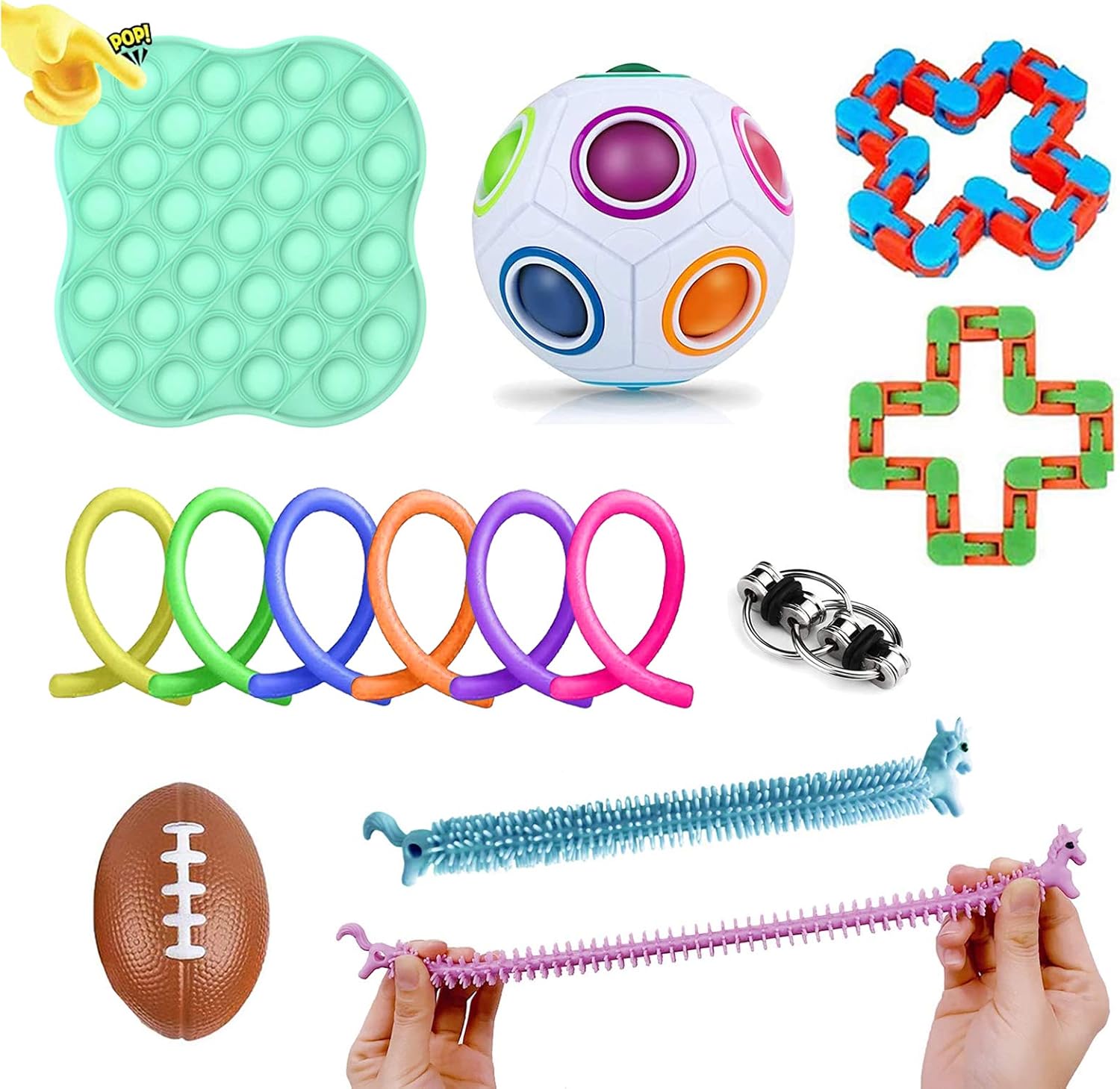 Sensory Fidget Toys Set,Fidget Toy Pack,Stress Relief and Anxiety Toy ...