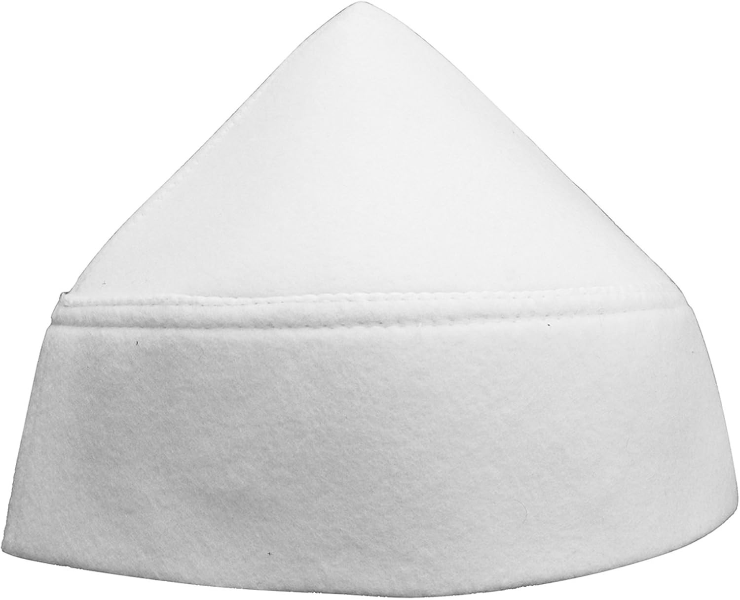 TheKufi White Naqshbandi Sufi Taj Faux Felt Pointed Kufi Hat: Amazon.co ...