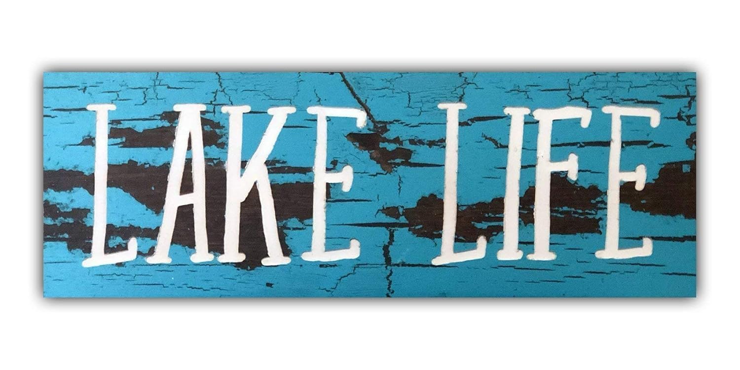 Amazon.com: Lake Life Sign by An Engineered Craft - Carved Decorative ...
