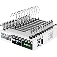 Amazon.com: 20 Pack Pants Hangers with Clips for Women – POZEAN Pant ...