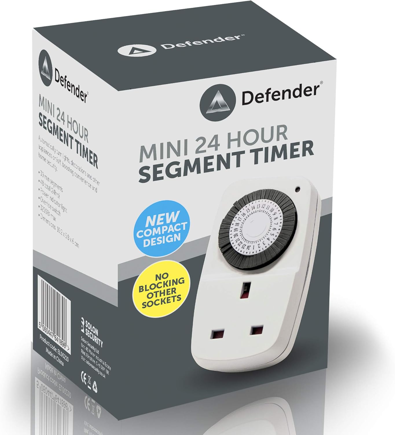 Defender 24 Hour Segment Timer Plug – Energy Saver Timer Standard Size ...