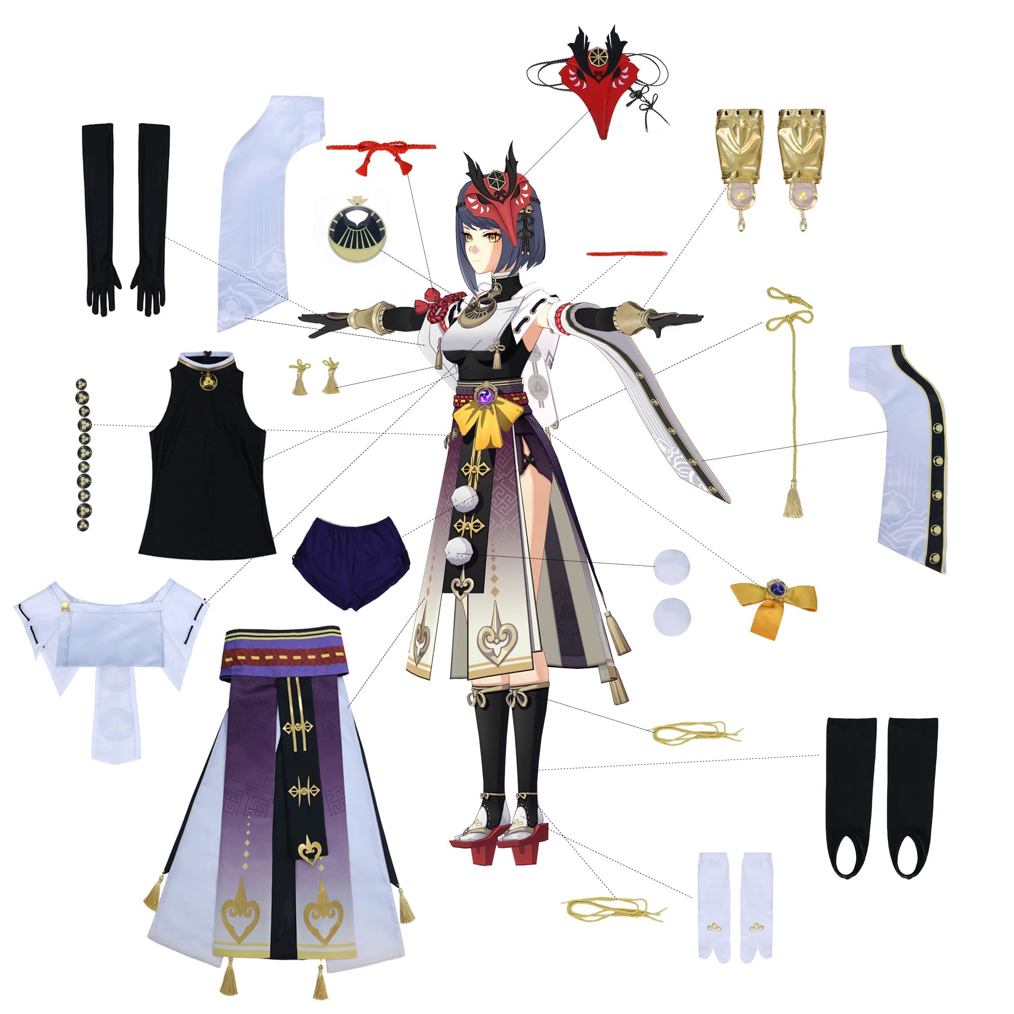Mua NSPSTT Cosplay Sara Cosplay Kujou Sara Outfit Women Halloween ...