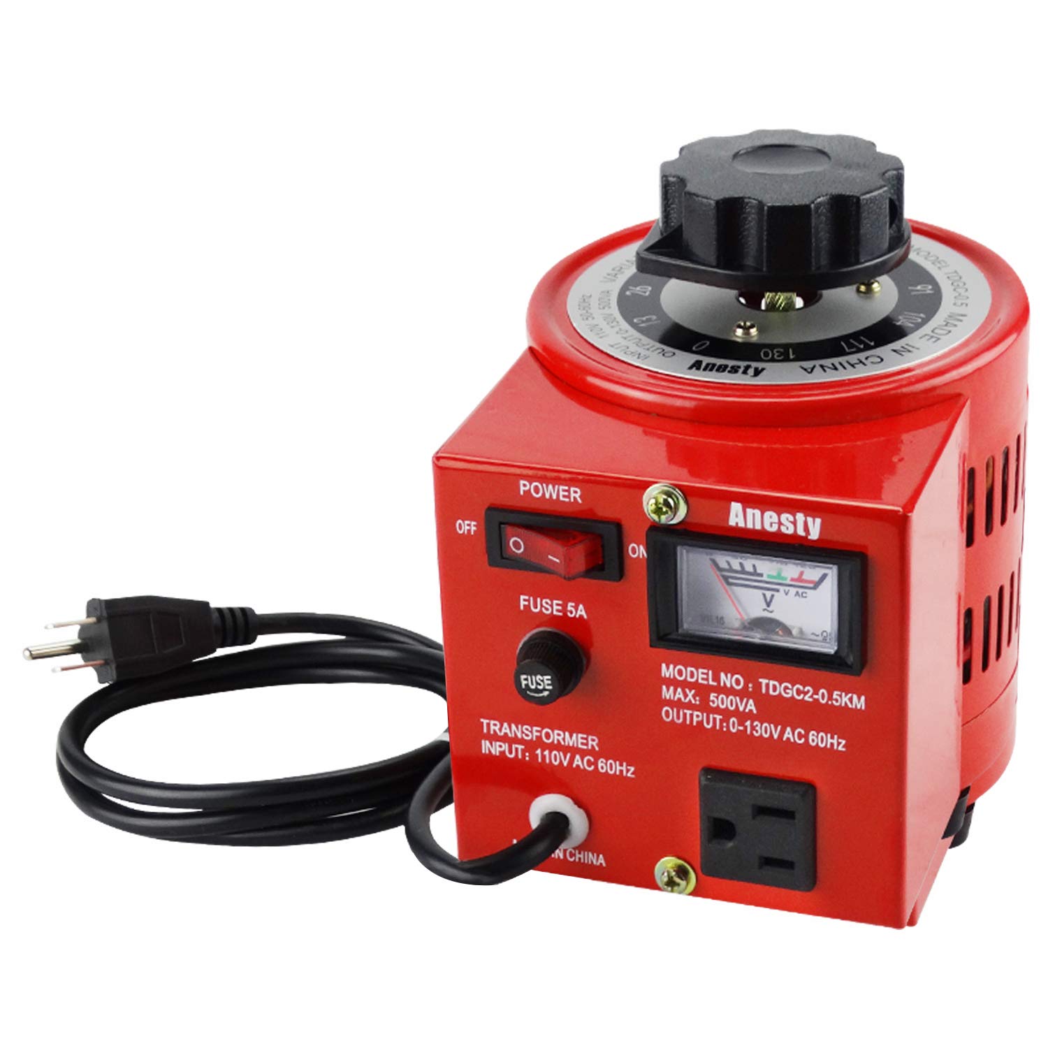 Anesty Variable Auto Transformers Adjustable Voltage Transformers 5Amp ...
