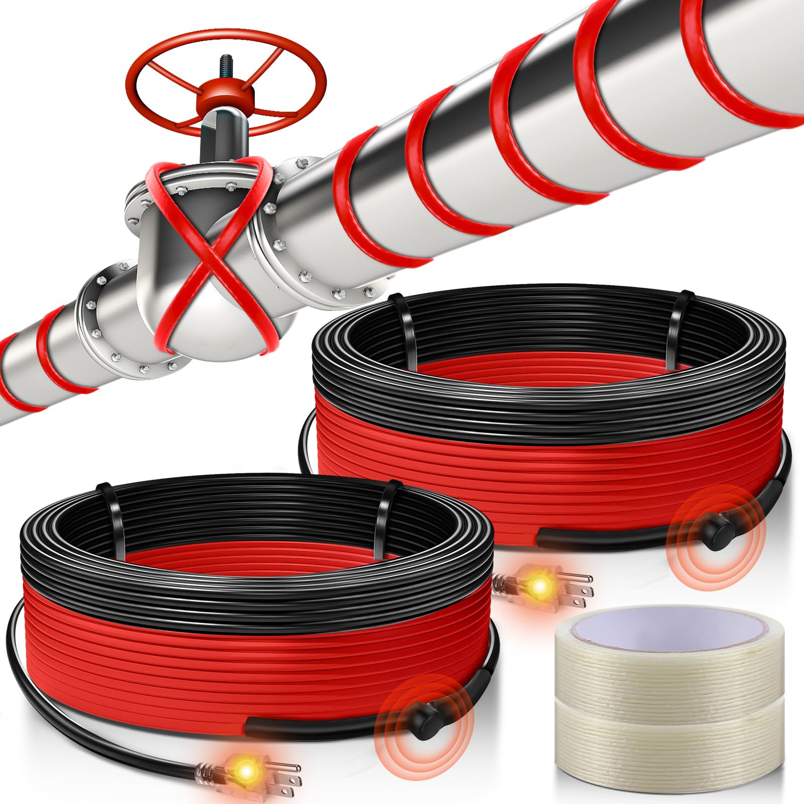 Saysurey 25 Feet Heat Cable for Water Pipe Freeze Protection, Constant ...
