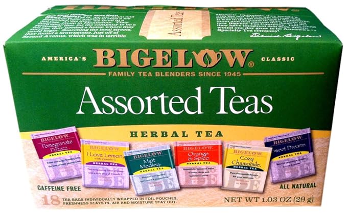 Amazon.com : Bigelow ASSORTED TEAS Herbal Tea - 18 Count (16 Pack ...