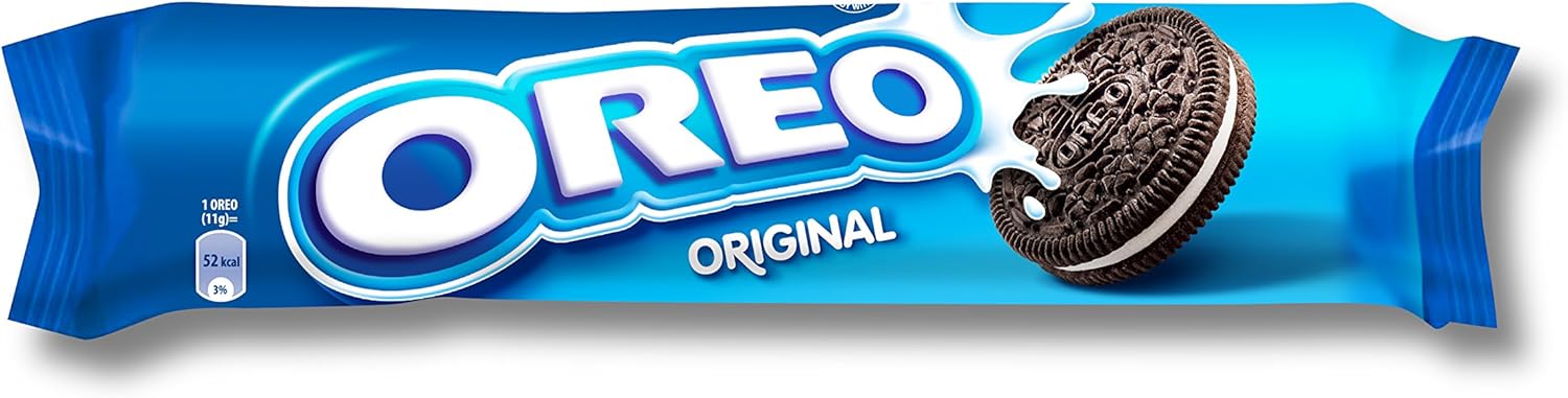 Oreo - Galleta de cacao rellenas de crema sabor vainilla, 154 g - [pack ...