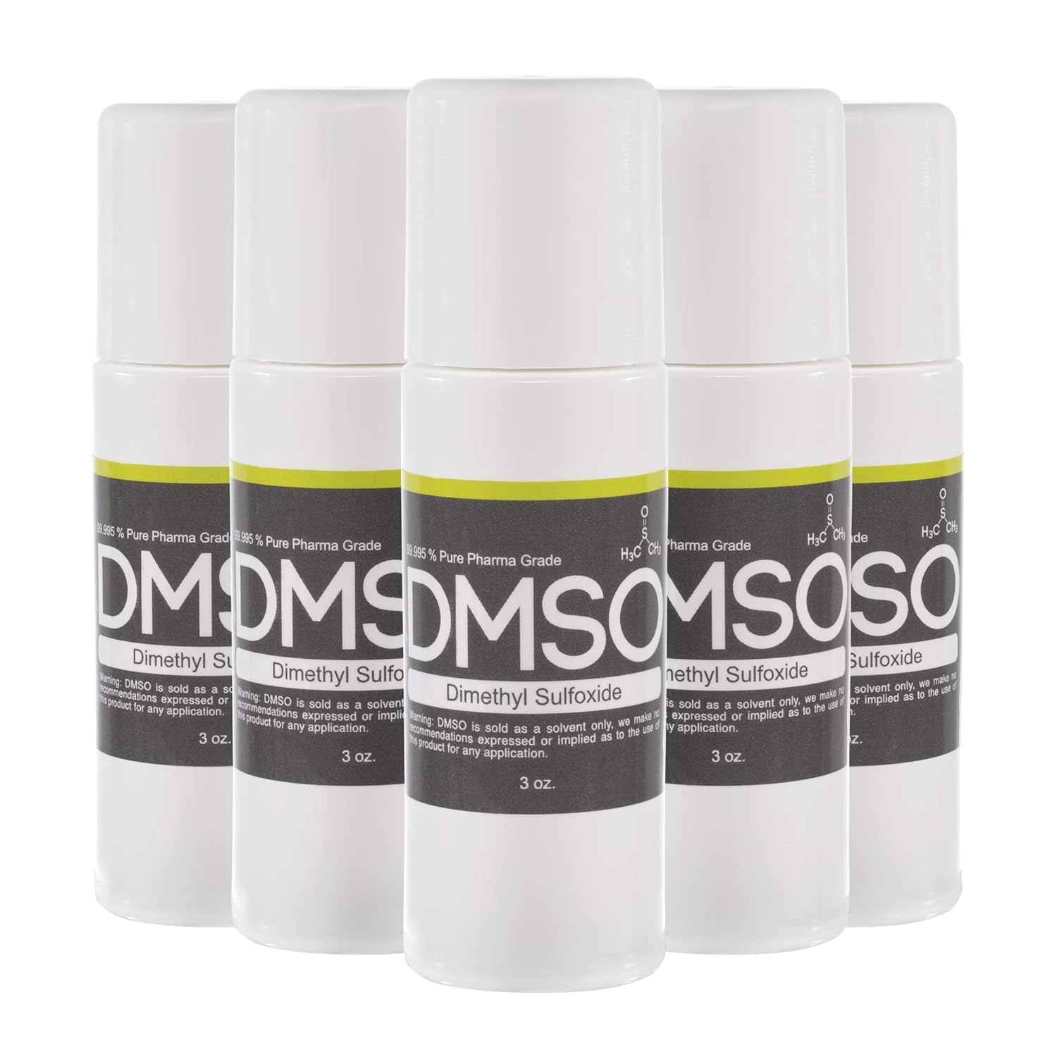 DMSO Dimethyl Sulfoxide 5 Bottle Special, 99.995% Non diluted Pharma ...
