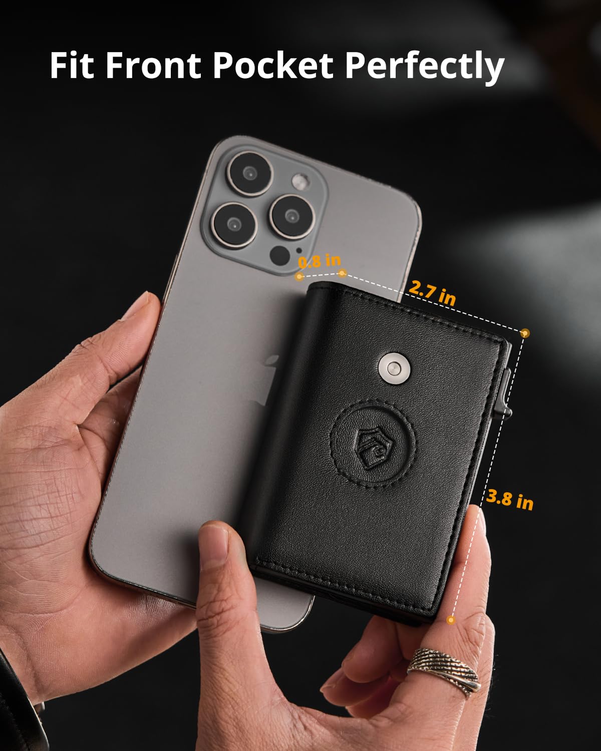 Mua YESIIW Airtag Wallet for Men, RFID Blocking Wallet, Trifold Leather ...