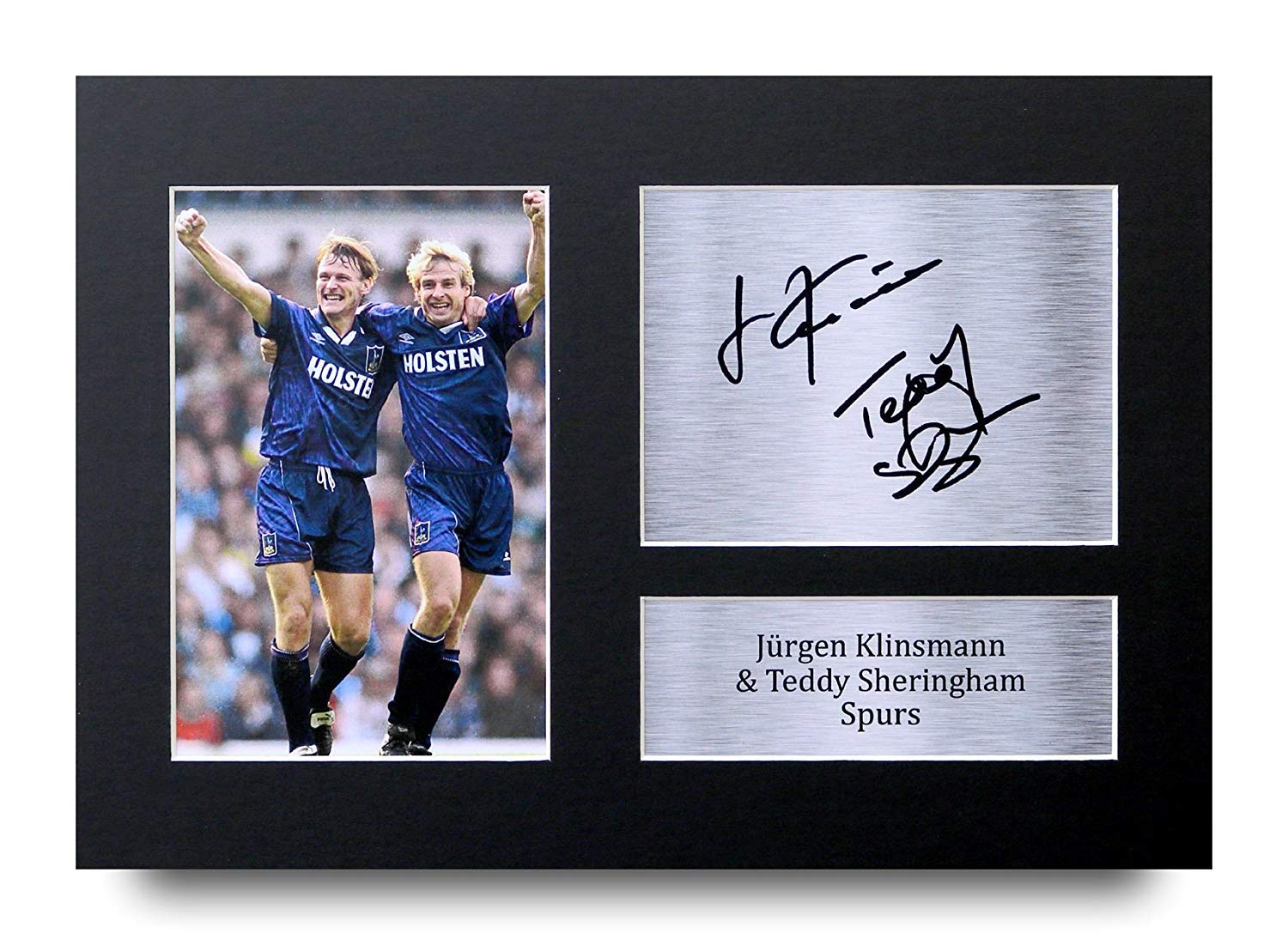 HWC Trading Jurgen Klinsmann & Teddy Sheringham Gift Signed A4 Printed ...