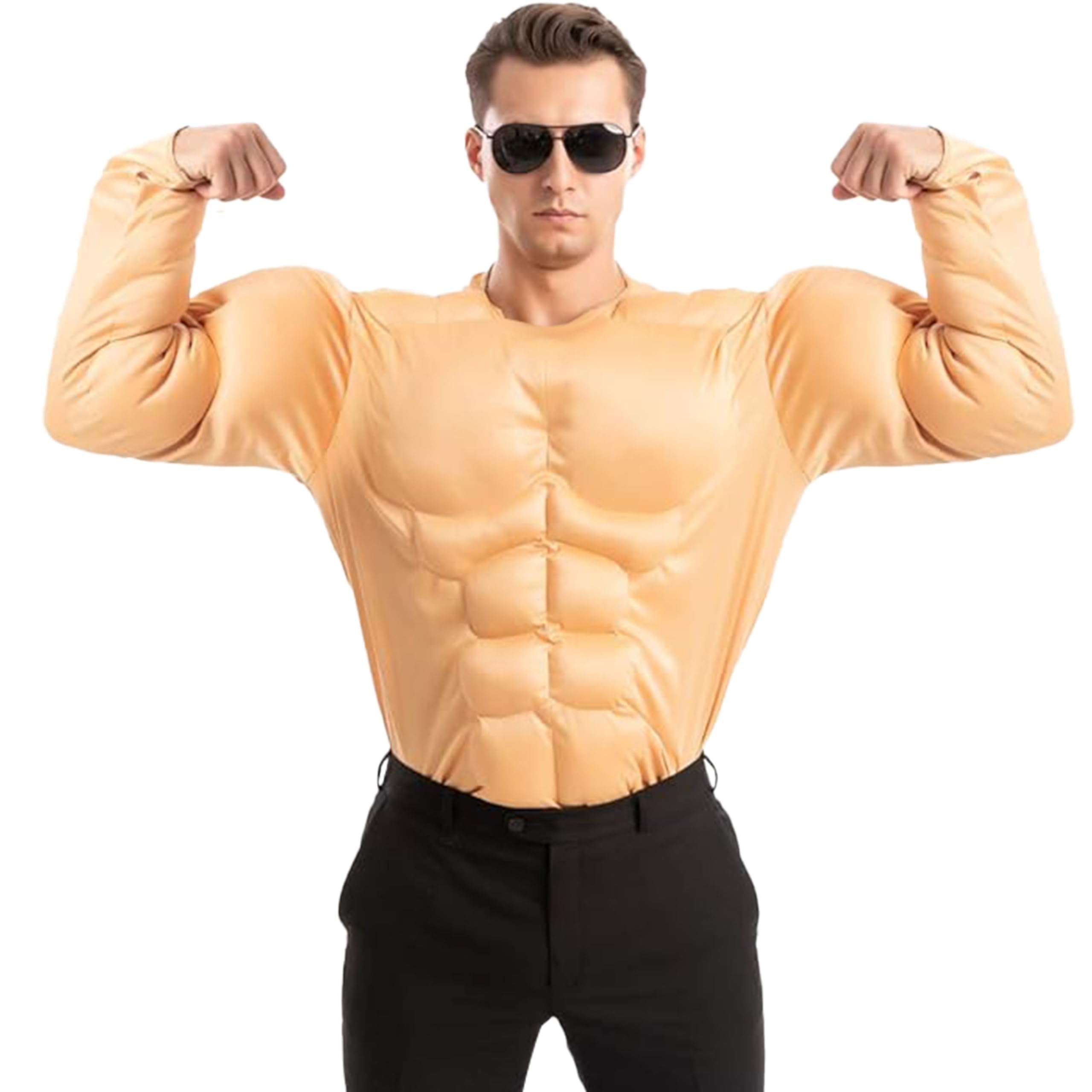 Spooktacular Creations Halloween Men's Muscle Suit, Tan Skin Muscle ...