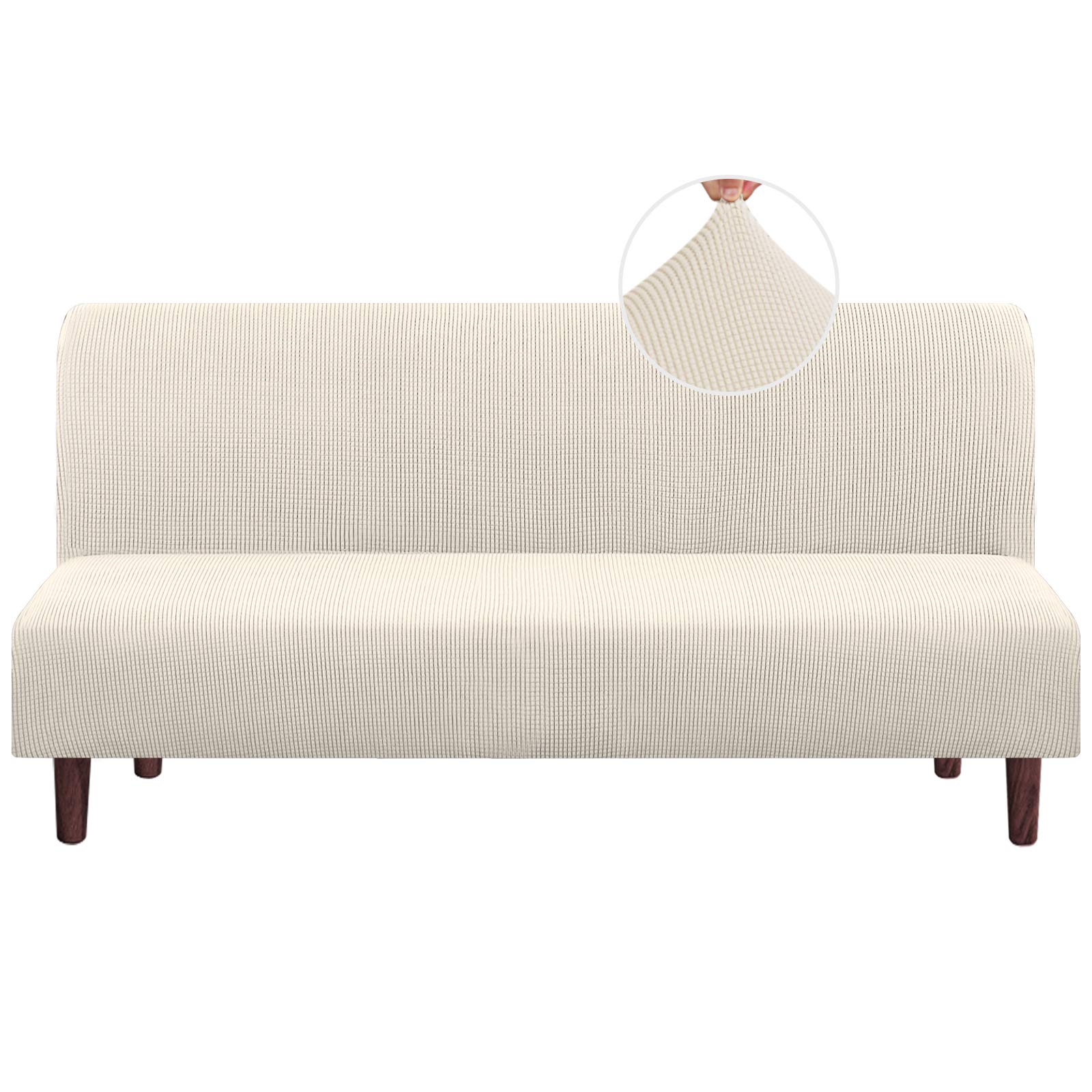 PrinceDeco Stretch Armless Futon Cover Futon Slipcover Full Queen Size ...