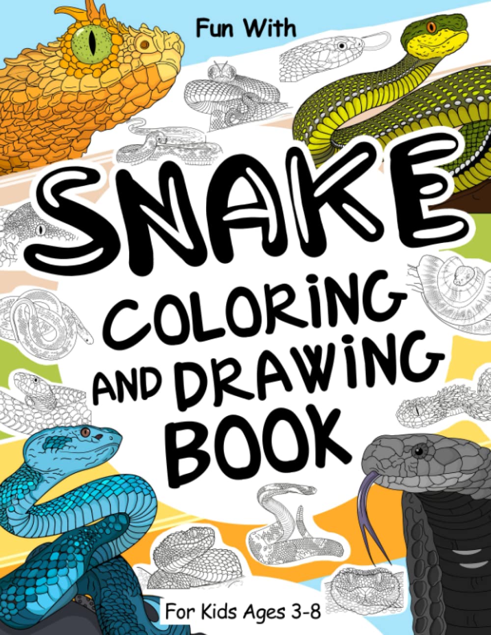Mua Snake Coloring and Drawing Book For Kids Ages 3-8: Fun with ...