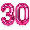 Amazon.com: SUWEN 40 Inch Large Hot Pink 30 Balloon Numbers Big Foil ...