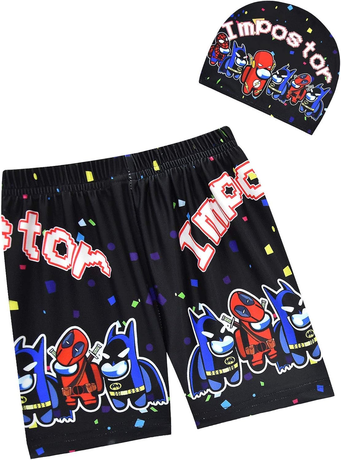 Imposter Boys Swim Trunks Superhero Bathing Suit Kids Swimsuit Teens ...