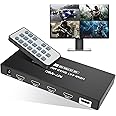 Amazon.com: MT-VIKI 4K HDMI Multiviewer 4x1 w/IR Remote, 4K@30Hz Seamless HDMI Switcher 4 in 1 ...