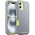 Amazon.com: Jelanry Case for iPhone 16 5G 6.1-inch, Heavy Duty Rugged & Dual-Layer Protection ...