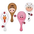 Amazon.com: Fun Express Wooden Farm Animal Paddle Balls (12 Pack) 9 ...