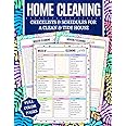 Home Cleaning Book: COLOR House Cleaning Checklist Planner and ...