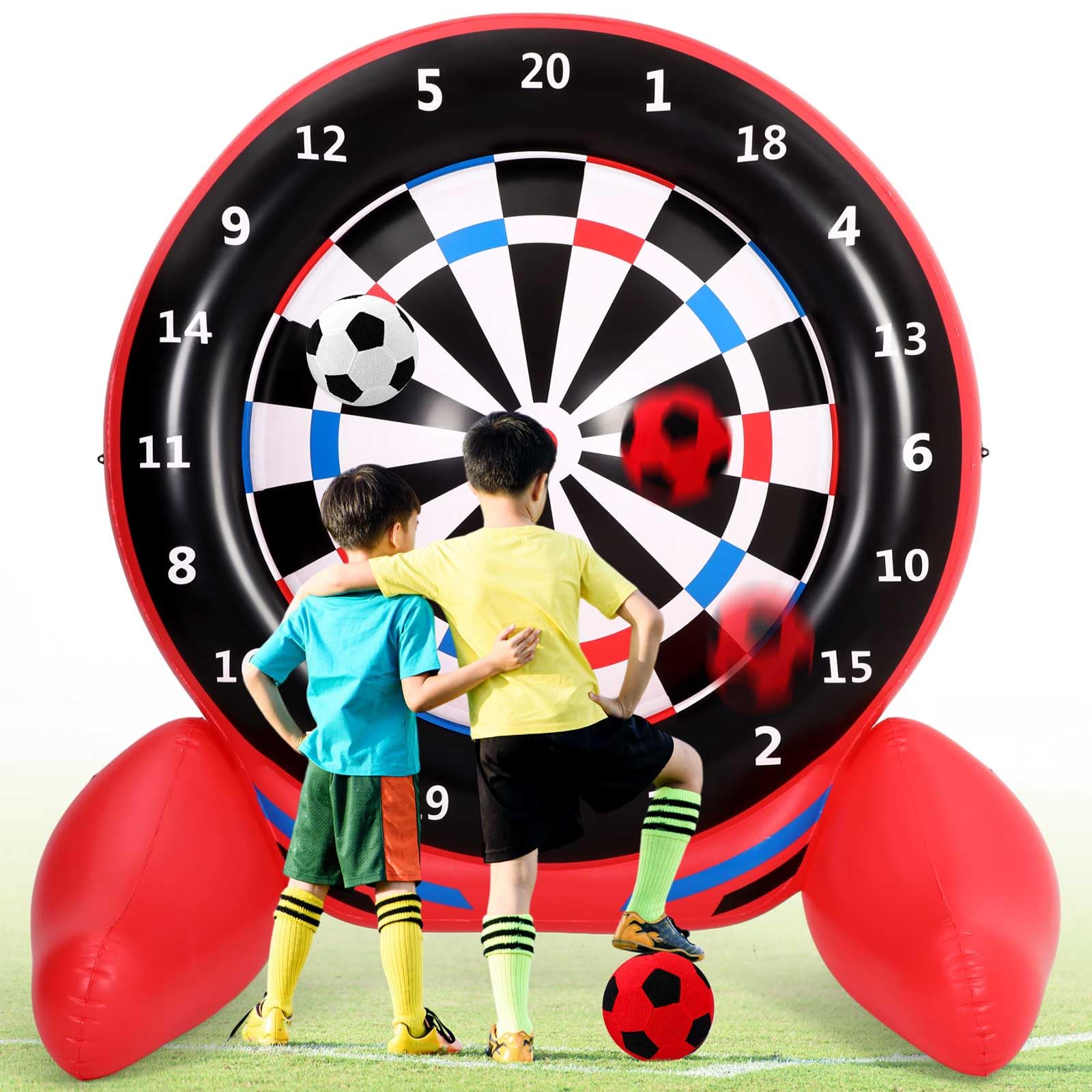 Motionchic Inflatable Giant Kick Darts Games (Over 6ft Tall), Jumbo ...