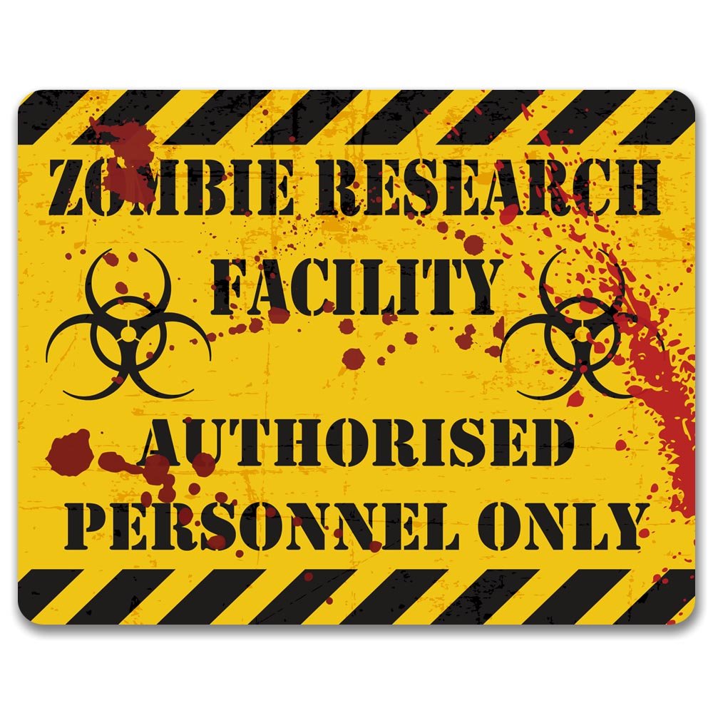 Amazon.de: Zombie Research Facility - Metall Tür oder Wand Schild/Plakette