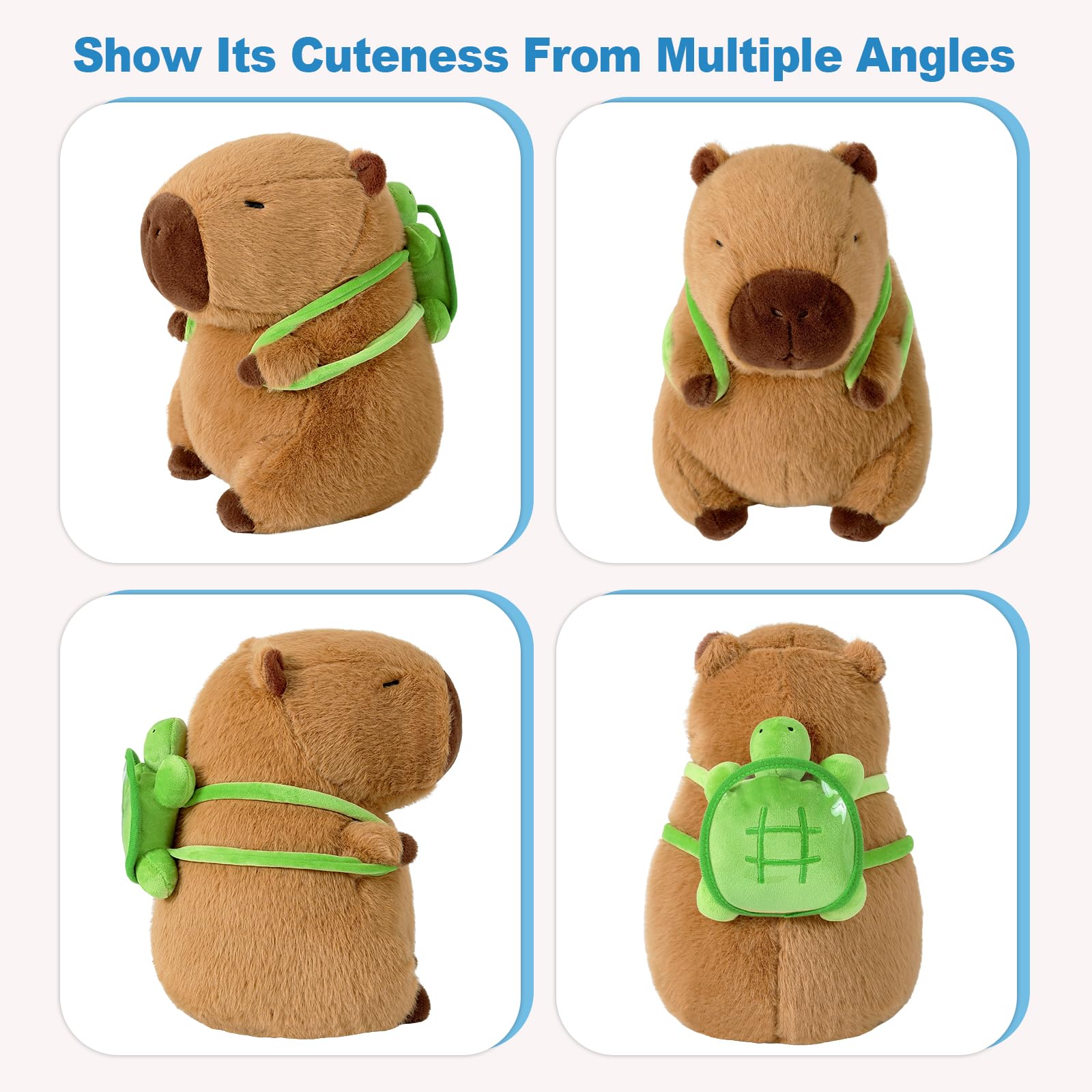 Mua Cute Capybara Plush with Turtle Backpack Soft Capibara Stuffed ...
