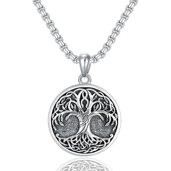 SVODEA 925 Sterling Silver Dragon Celtic Knot Coin Pendant/Fox