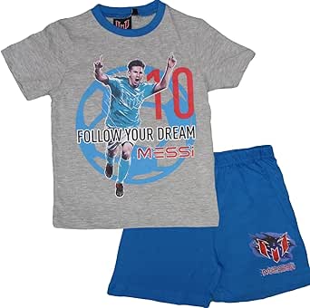 Lionel Messi - Pijama Dos Piezas - para niño Multicolor Gris 5 años ...