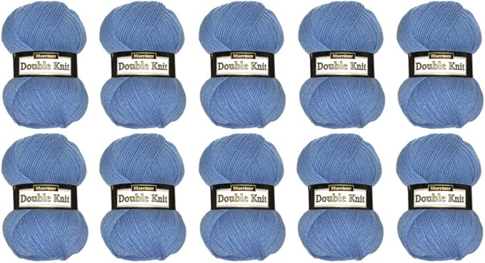 Marriner Double Knit 10 Pack | 10 x 100g DK Knitting/Crochet Yarn | 100 ...