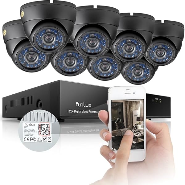 Sistema de cámaras de seguridad de vigilancia Funlux 8 canales, vista ...