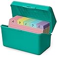 Amazon.com: Olivo 3x5 Index Card Holder Box with 100 Cards Dividers ...