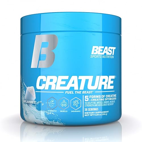 Beast Sports Nutrition Creature, Unflavored - 30 Servings - 5 Forms of ...