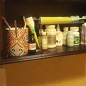 Amazon.com: mDesign Small 2-Tier Plastic Medicine Cabinet High-Rise ...