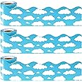 Amazon.com: 99 ft Blue Sky White Clouds Bulletin Board Borders ...