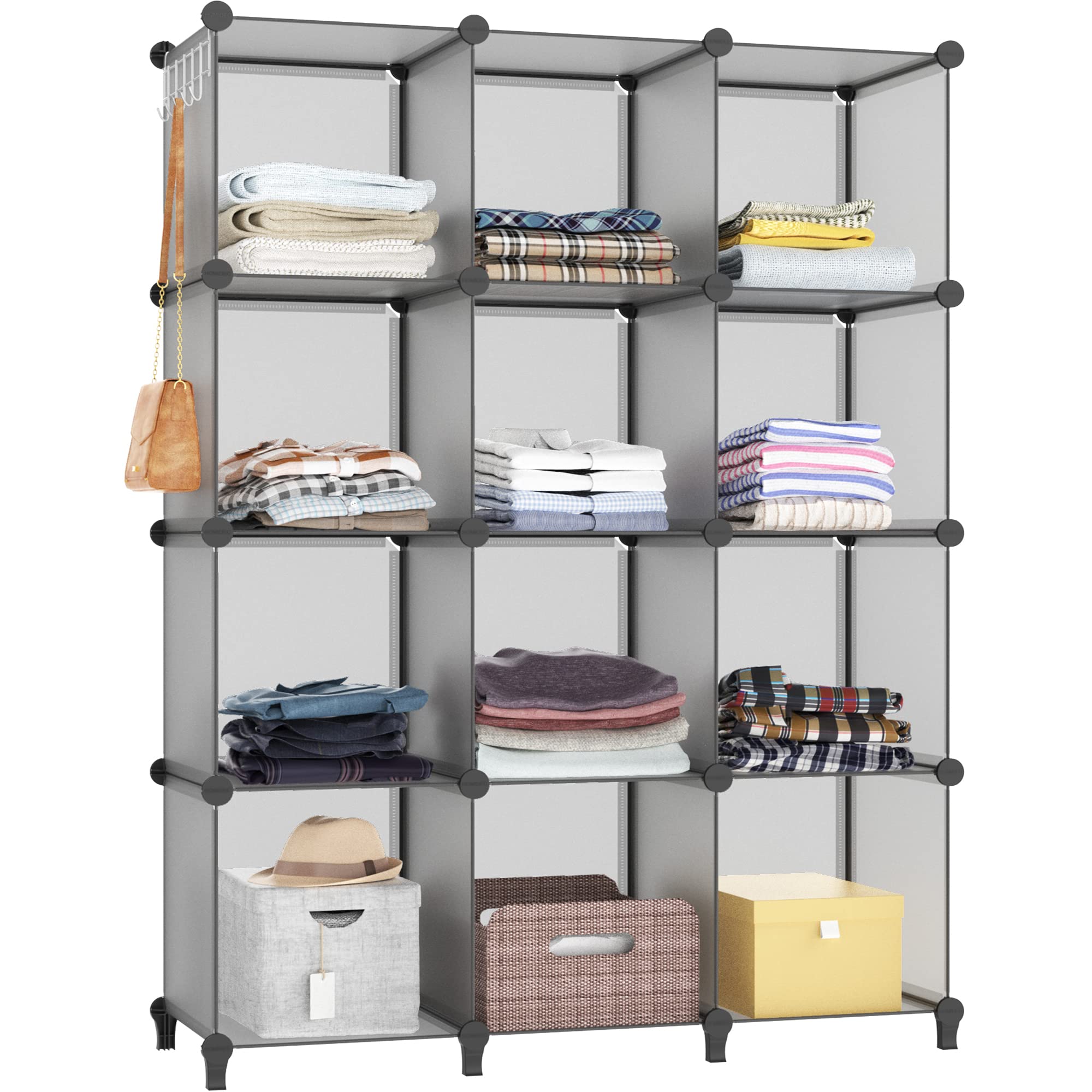 HOMIDEC Closet Organizer, 12-Cube Closet Organizers and Storage ...