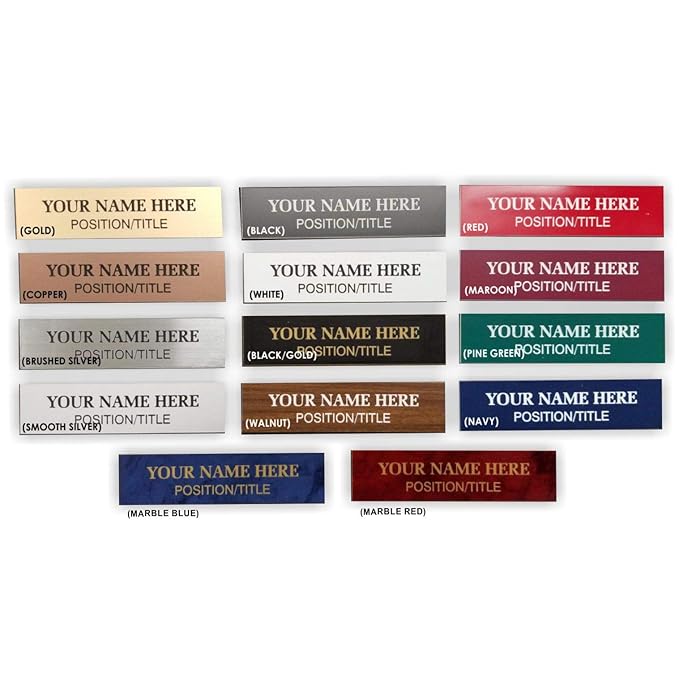 Amazon.com : Name Plate - 2x8" Slide in Plastic - Personalized ...