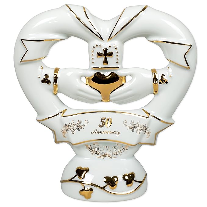 Claddagh Porcelain Cake Topper 50th Wedding Anniversary Review