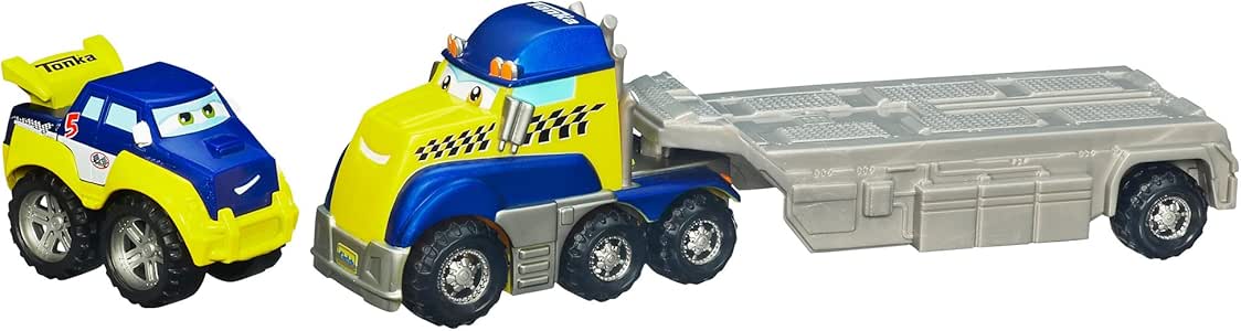 Amazon.com: Tonka Chuck & Friends Rally and Clutch Racing Flatbed: Toys ...