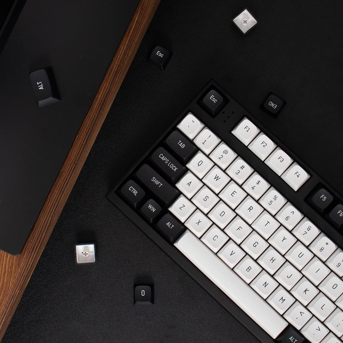 Mua Double Shot Keycaps 150 Keys MSA Profile ISO/ANSI Layout Black and ...