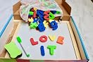 Amazon.com: GINMIC Magnetic Letters and Numbers with Easel for Kids ...