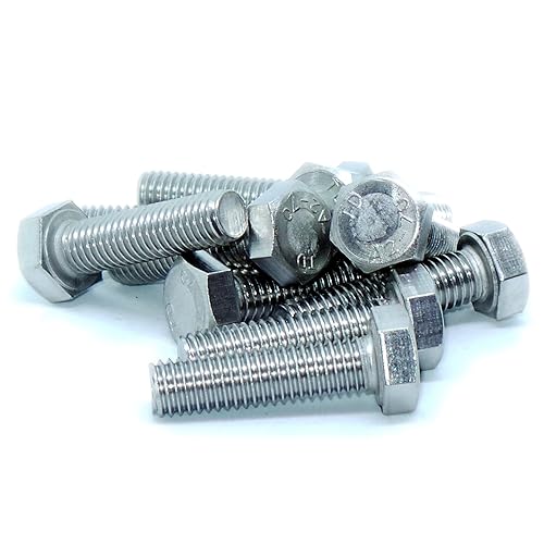 6mm Stainless Steel Bolt (10 PACK) M6 x 20mm Hex/Hexagon Head Bolts ...