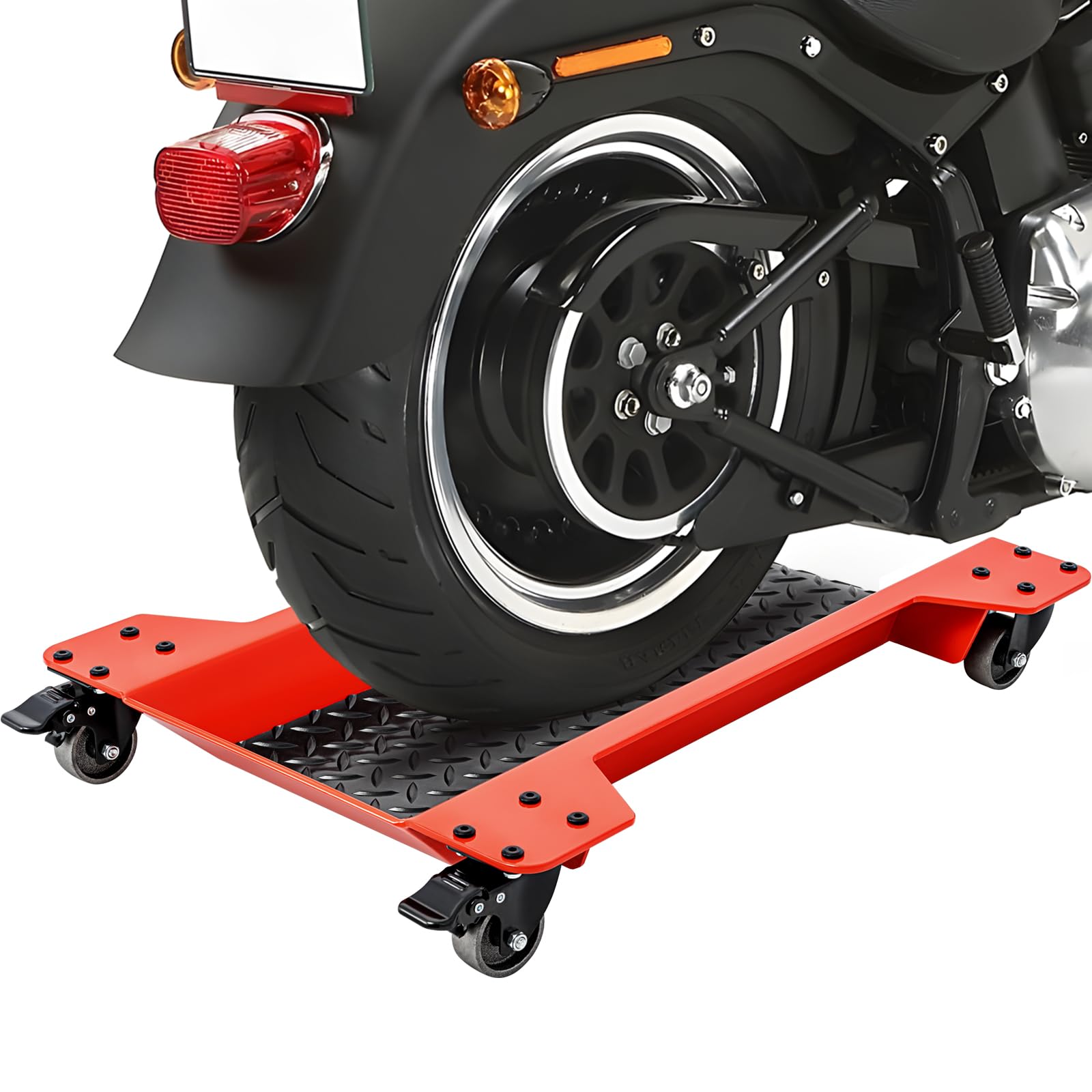CXRCY Motorcycle Center Stand Move Dolly with Casters and Wheel Lock ...