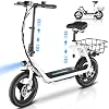 Caroma Electric Scooter with Seat, 560W/819W/1200W Peak Motor, 15/25/30 ...