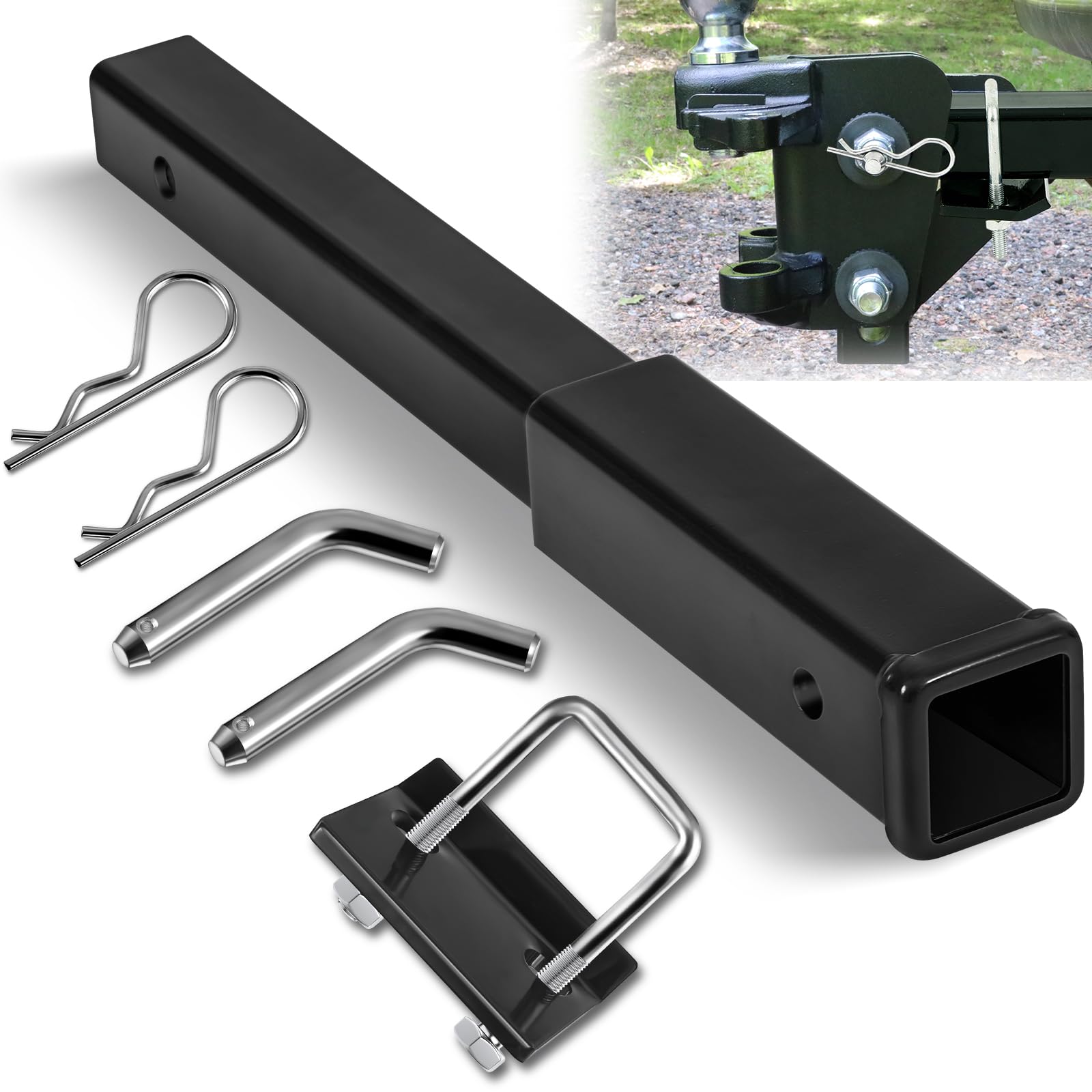 MorningRo 18 inch Hitch Extender Trailer Hitch Extension with Anti ...