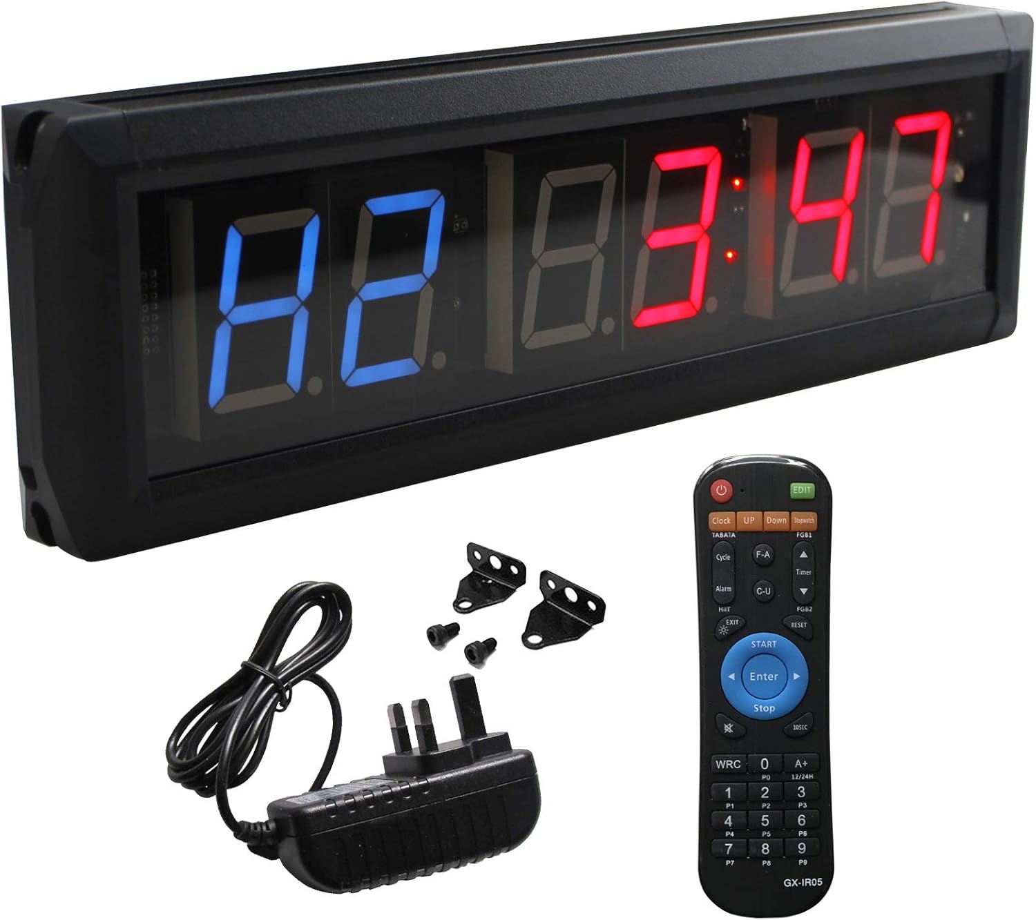 Ledgital Gym Timer Stopwatch with Remote, Countdown/up Clock in Mints ...